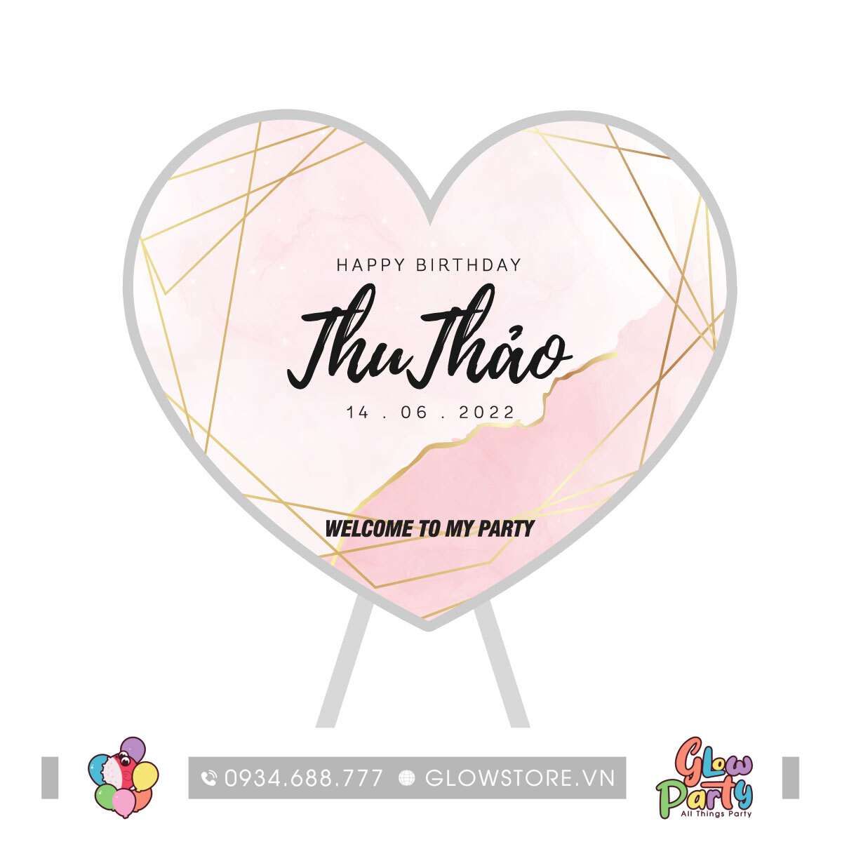 Background - Trái Tim Hồng Pastel - Thiết kế theo chủ đề – Glowstore