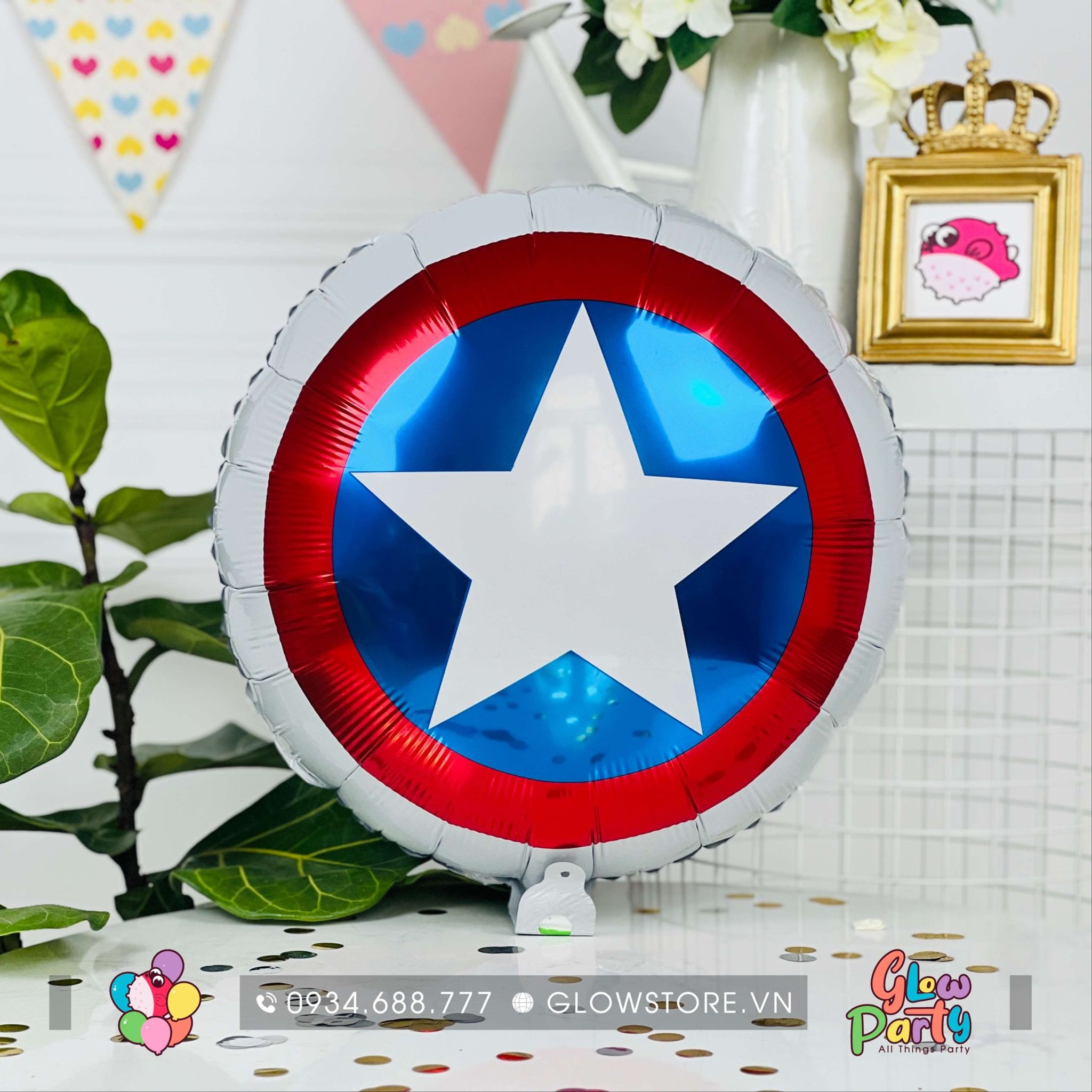 Bóng nhôm - Bóng kiếng Nylon Khiên Captain America – Glowstore