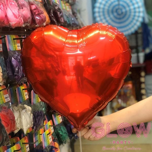 Bóng nhôm - Bóng kiếng Nylon Trái Tim - Đỏ – Glowstore