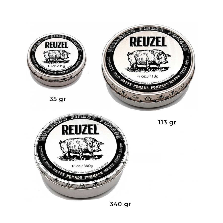 Reuzel Concrete Hold Matte Pomade (3 kích thước) – Hair Bros