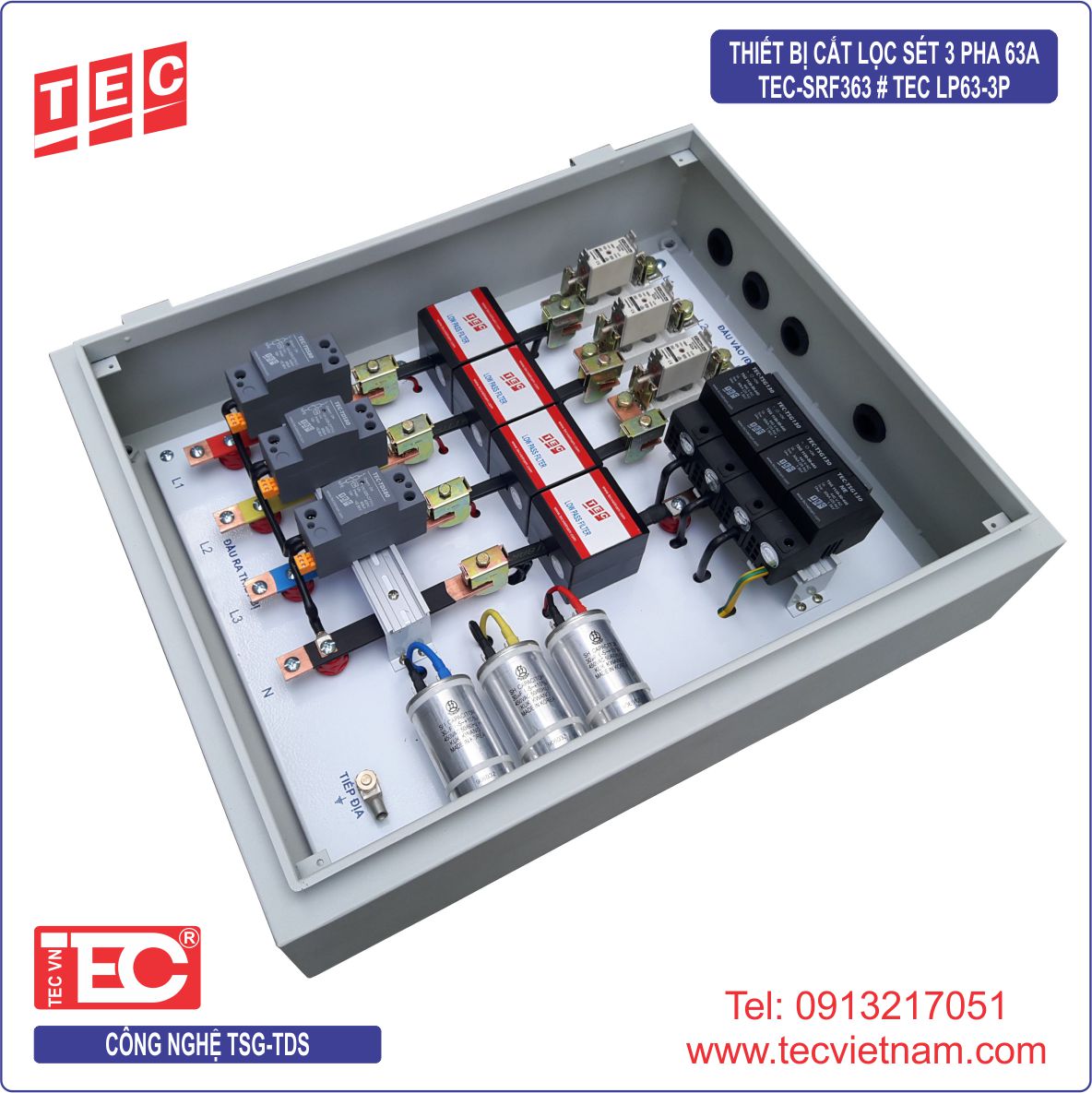 THIẾT BỊ CẮT LỌC SÉT 3 PHA CÔNG NGHỆ TSG-TDS/SURGE REDUCTION FILTER TE ...