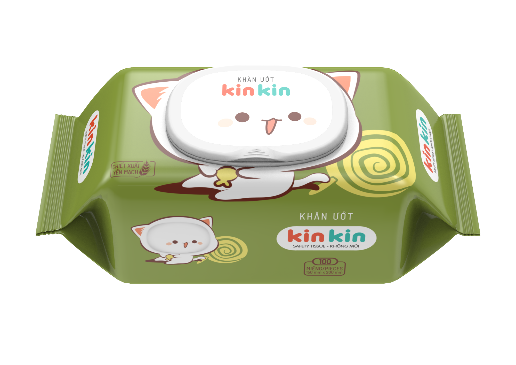 KHĂN ƯỚT KIN KIN KHÔNG MÙI CÓ NẮP 100 TỜ – BON GROCER