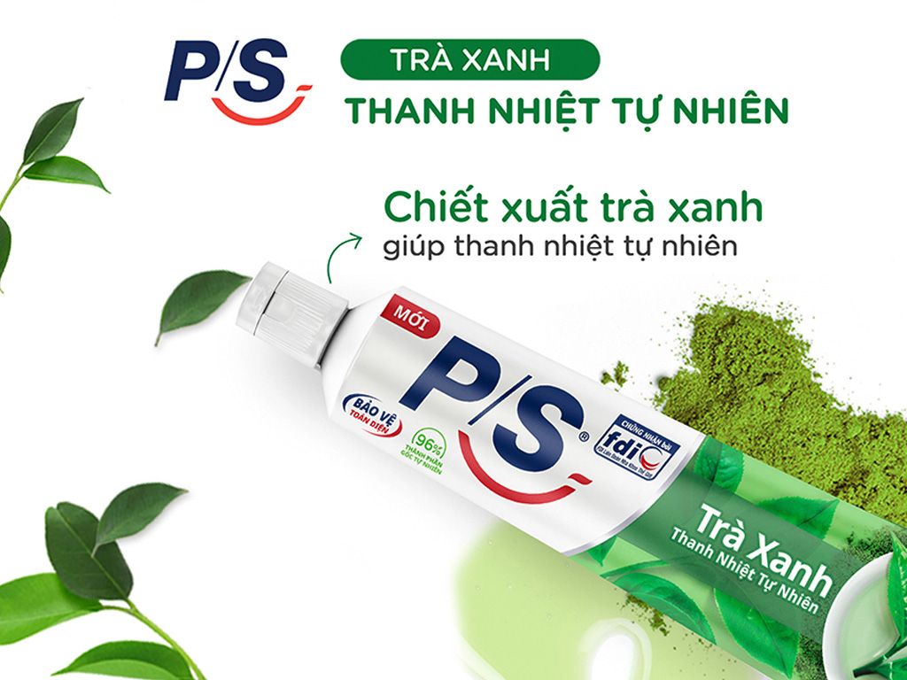 KEM ĐÁNH RĂNG P/S TRÀ XANH 230G – BON GROCER