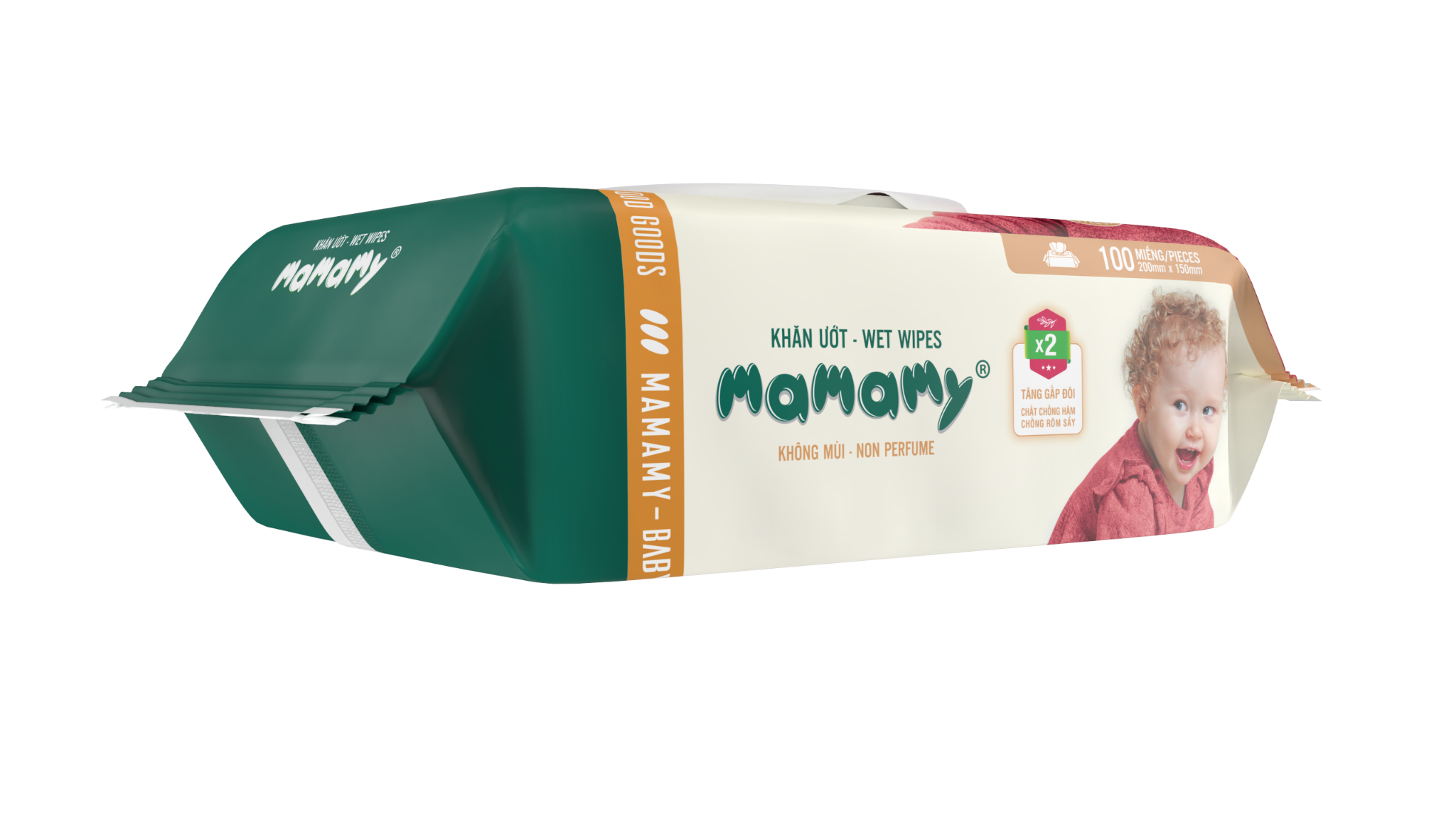 KHĂN ƯỚT MAMAMY KHÔNG MÙI CÓ NẮP 100 TỜ – BON GROCER