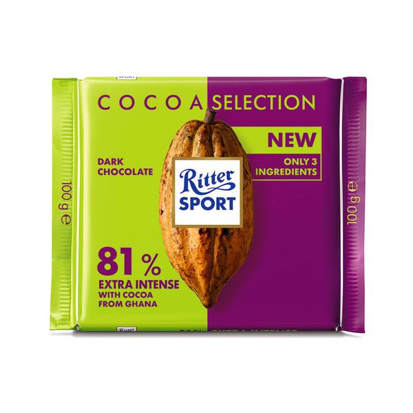 SOCOLA RITTER SPORT DARK CHOCOLATE 81% COCOA 100G – BON GROCER