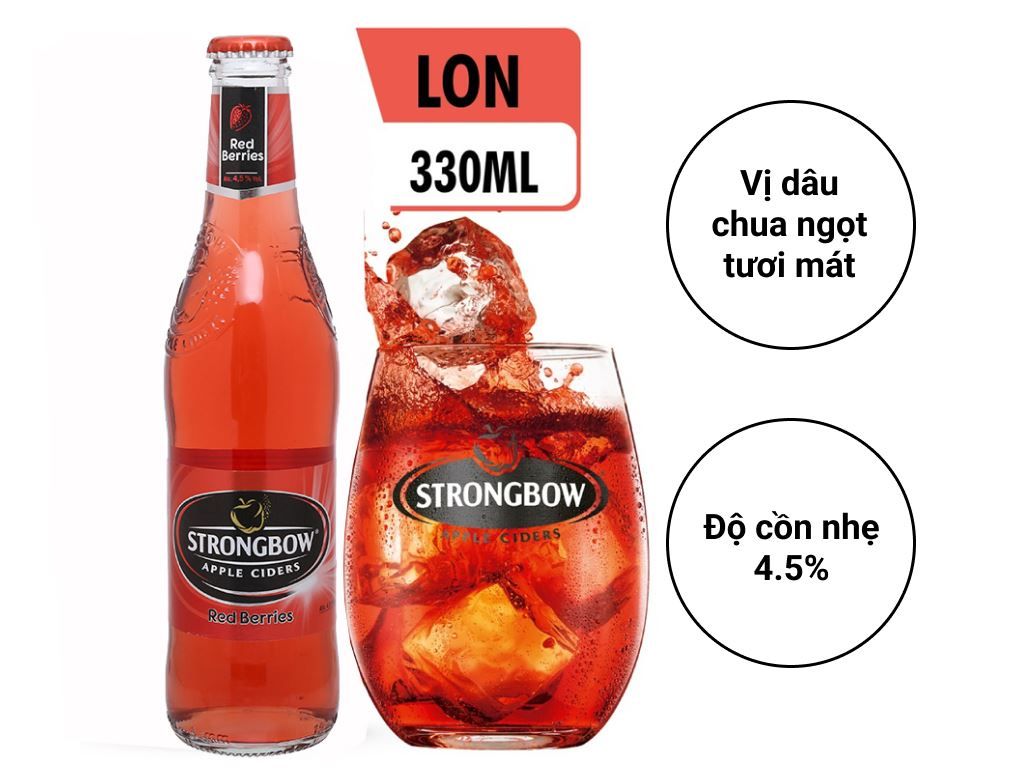 STRONGBOW HƯƠNG DÂU ĐỎ 330ML – BON GROCER