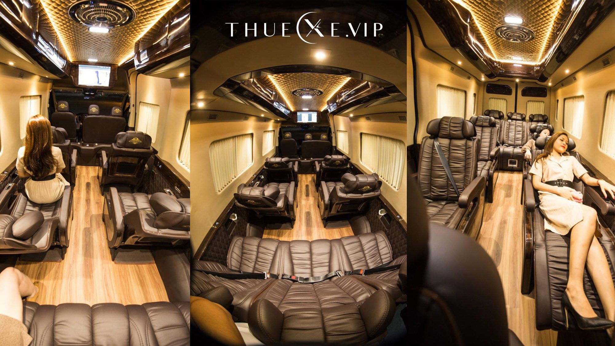 SOLATI LIMOUSINE DCAR 9 seats VIP car rental in HCM City - thuexe.vip