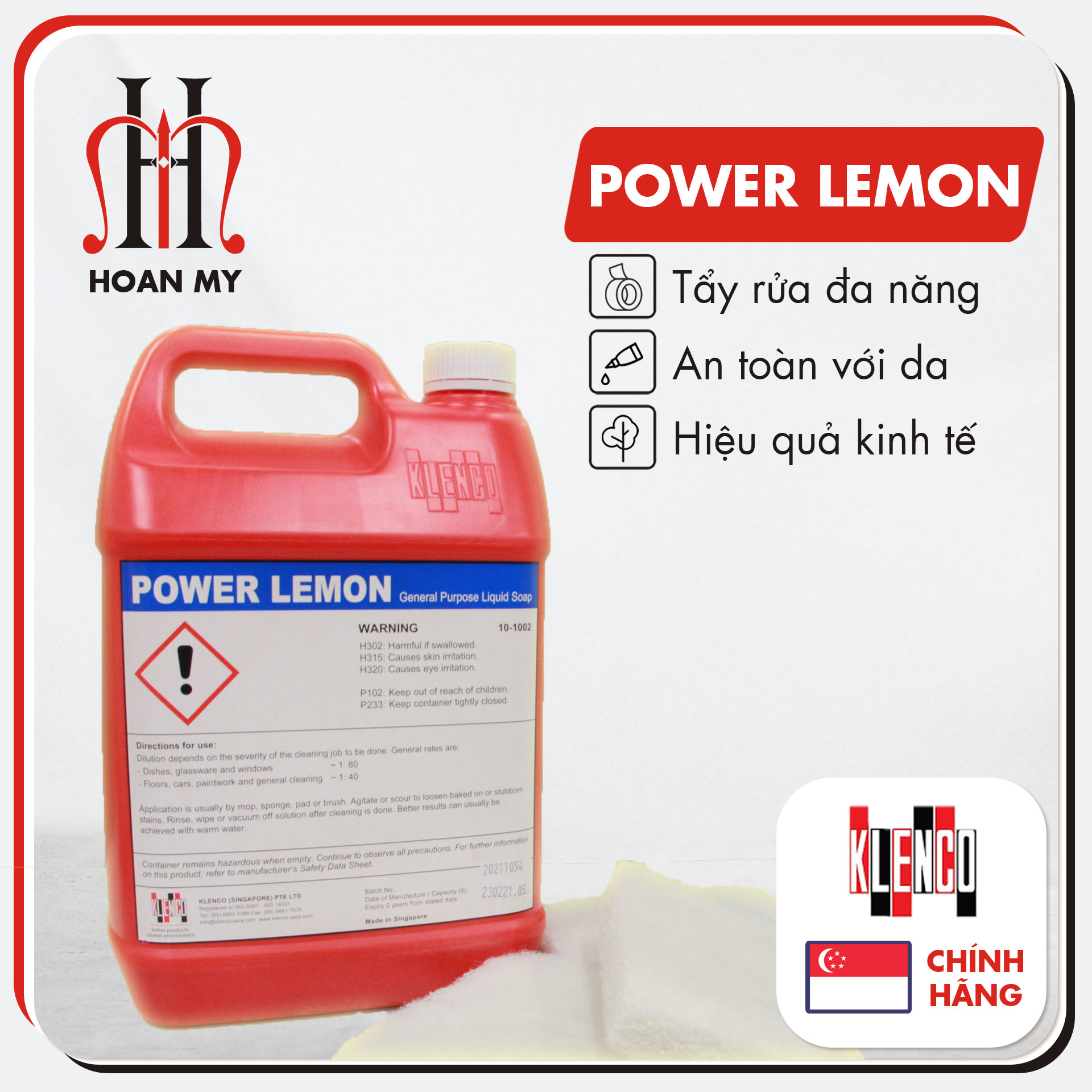 Hóa chất lau sàn đa năng hương chanh Power Lemon – Hoan My Store