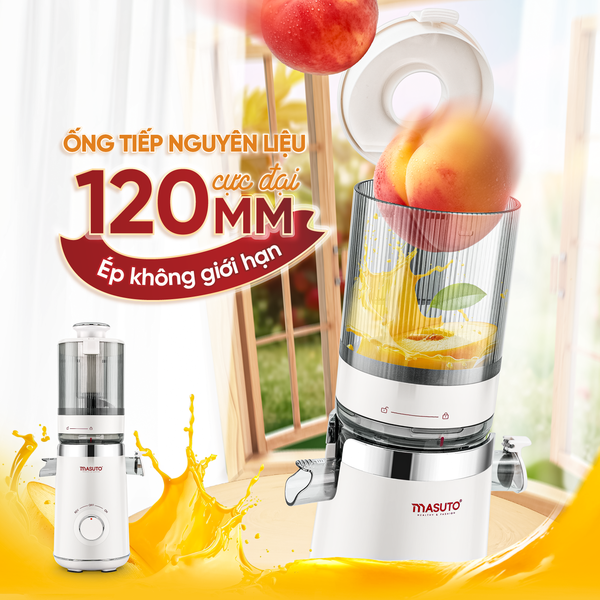 Máy ép chậm Masuto MSFresh | Ống tiếp nguyên liệu cực đại 120mm ...