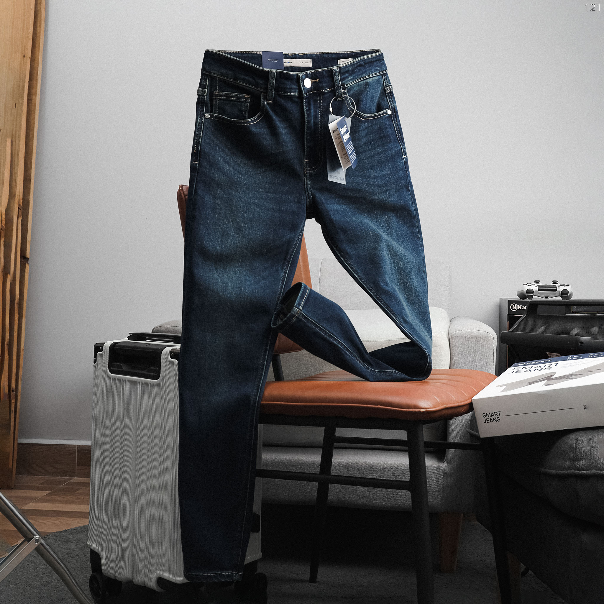 Quần Smart Jean Nam ICONDENIM Dark Blue Smart Fit