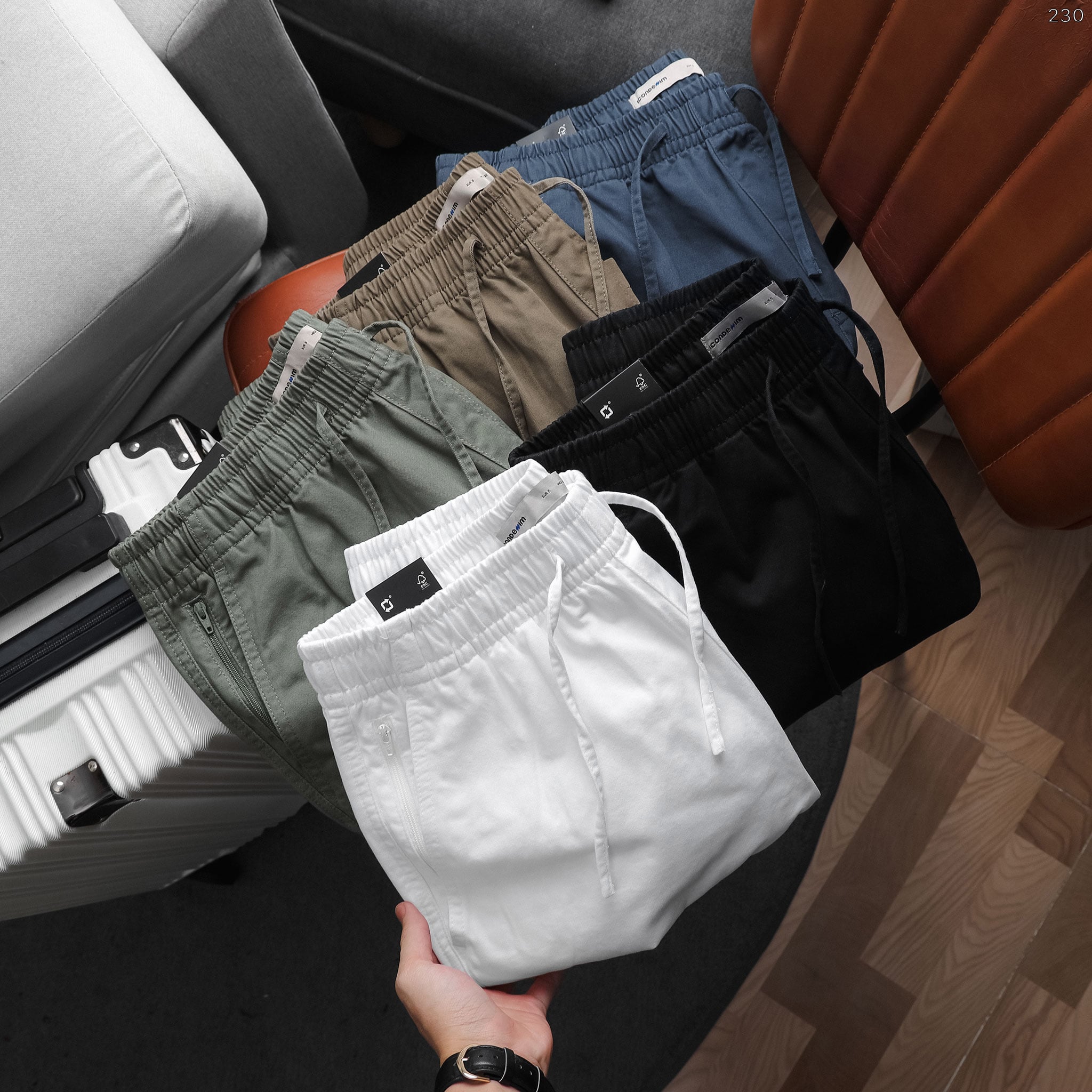 Quần Short Kaki Nam ICONDENIM Garment Dye