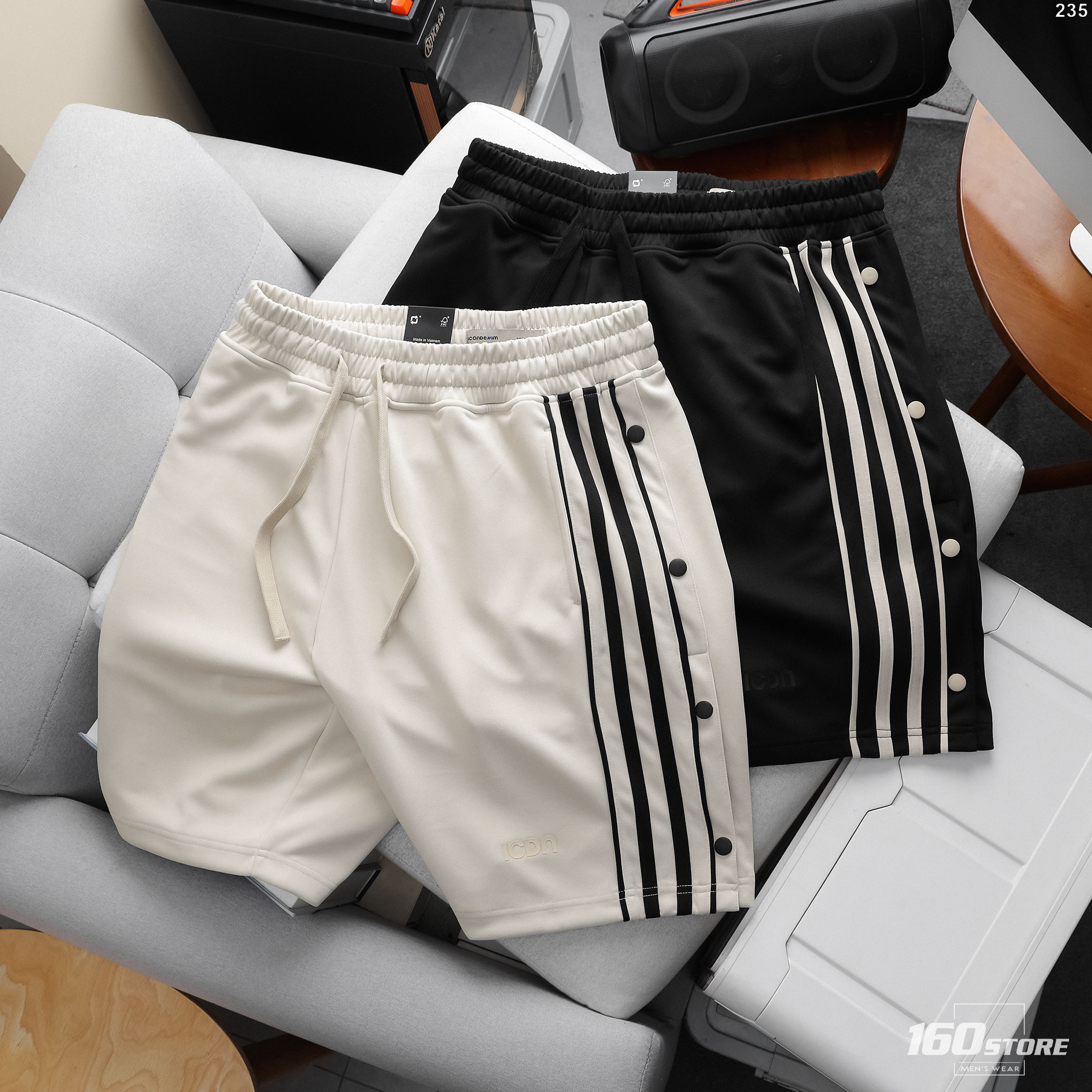 Quần Shorts Nam ICONDENIM Sporty Stripes ICDN Form Baggy