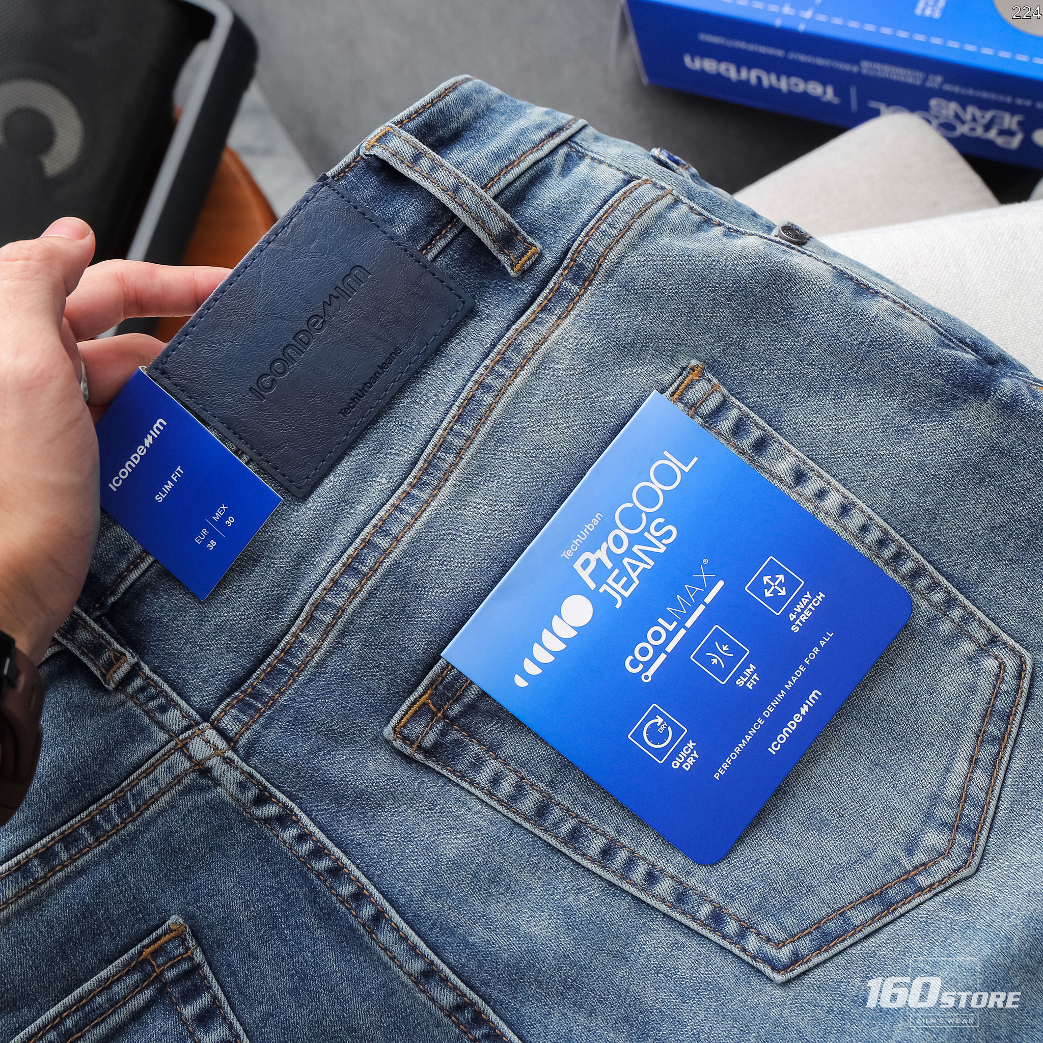 Quần Jean ProCOOL ICONDENIM CoolMax Performance Blue Slim