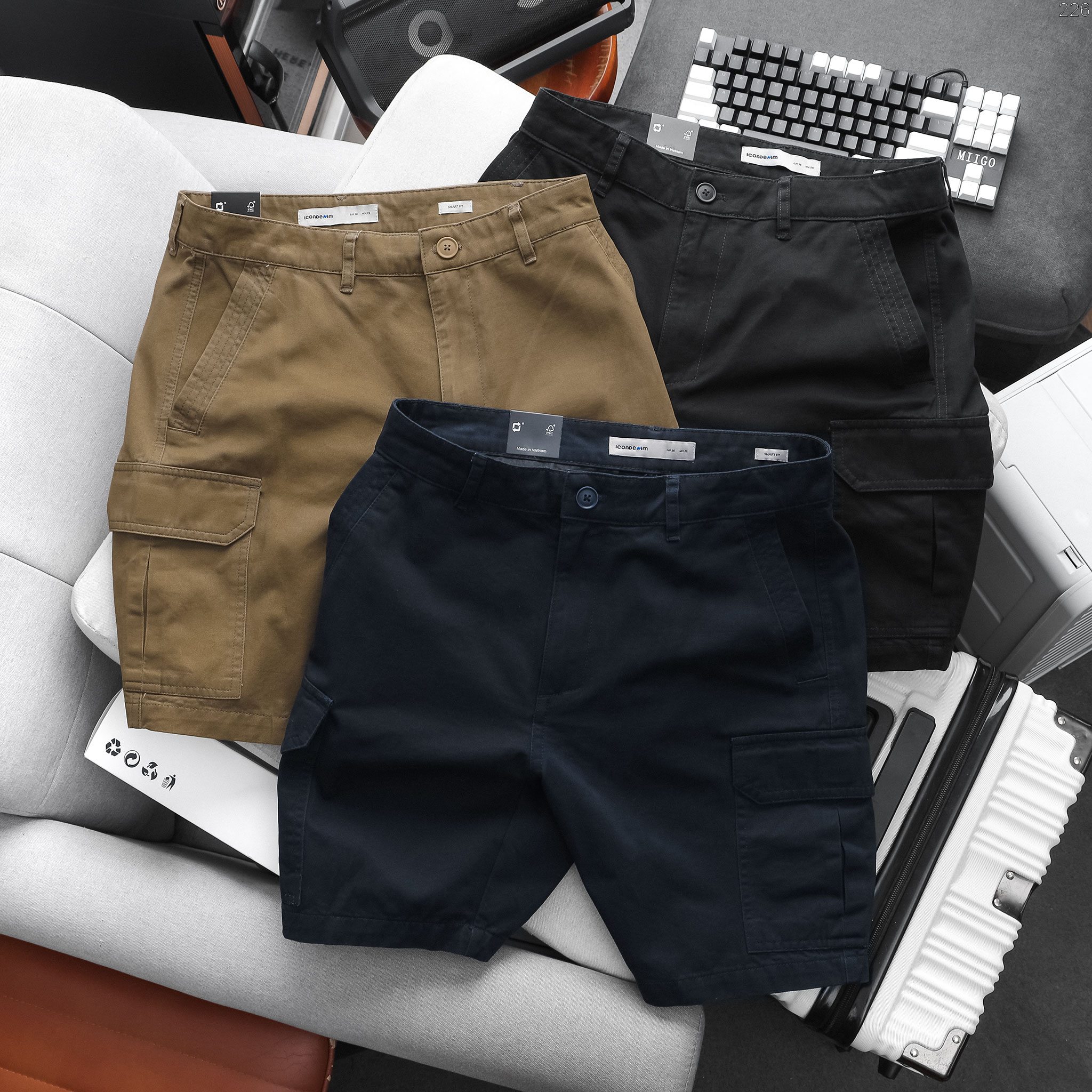 Quần Short Nam ICONDENIM Cargo ICDN Tag