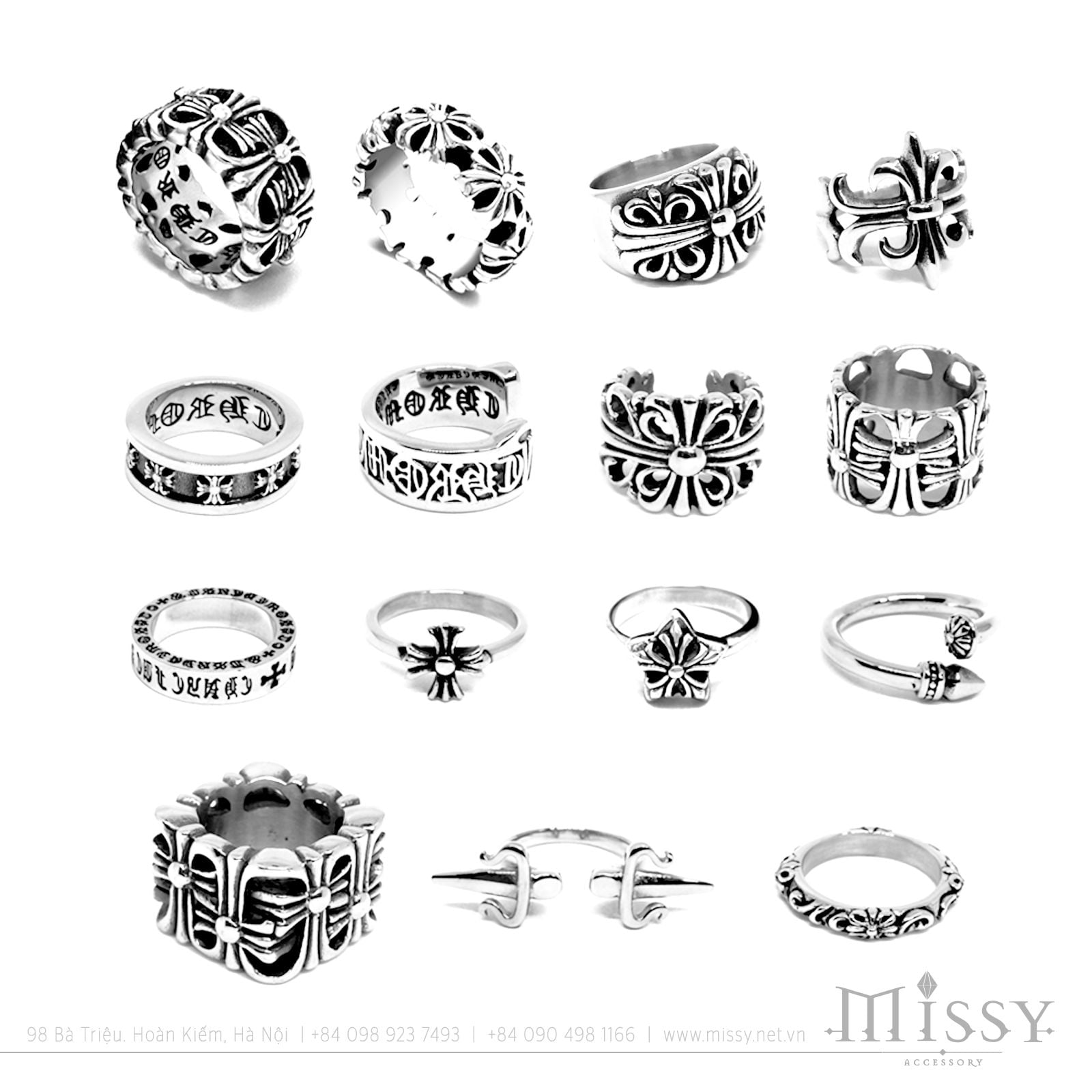 Nhẫn Chrome Heart – Missy Accessory