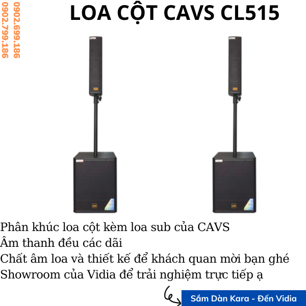 Loa cột CAVS CL515 Bass 40 Passive – VIDIA