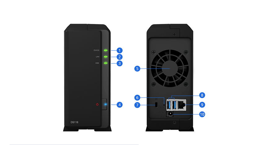 NAS SYNOLOGY DS118 – VIDIA