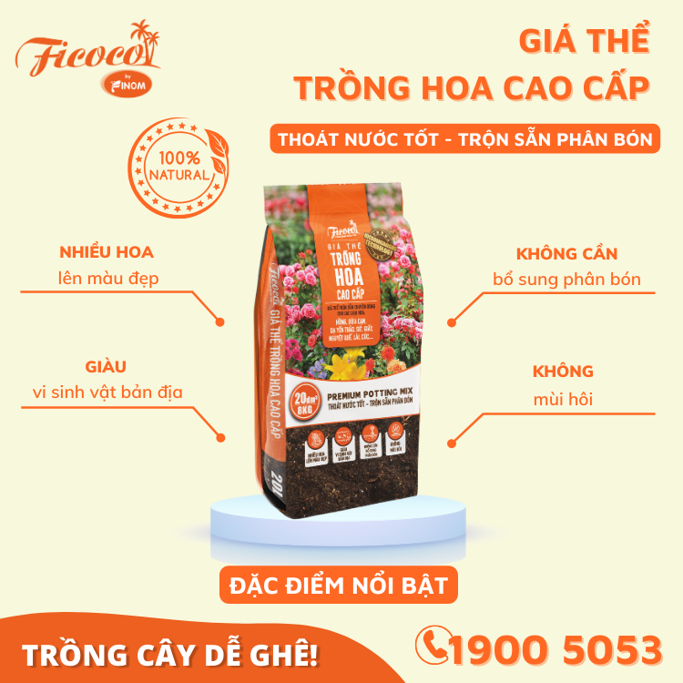 GIÁ THỂ TRỒNG HOA CAO CẤP - FICOCO – Thế Giới Nhà Nông