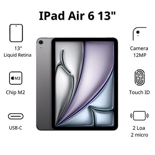 iPad Air 6 M2 13inch Wifi 256GB Space Gray – appleworld