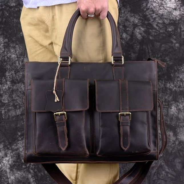 Túi - cặp da sáp nguyên tấm đựng Laptop 15.6 – #1 đồ da nam nữ giá tốt