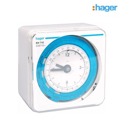 CÔNG TẮC THỜI GIAN TIMER 24H HAGER EH710 – Siêu Thị Điện Viễn Thông