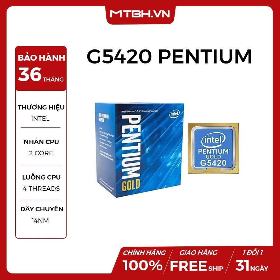 CPU G5420 PENTIUM (3.80Ghz/ 4Mb cache) SK1151 V2 COFFEE LAKE NEW BOX C – Máy Tính Biên Hòa