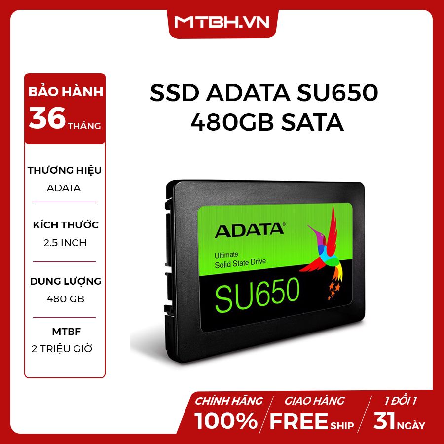 SSD ADATA SU650 480GB SATA – Máy Tính Biên Hòa