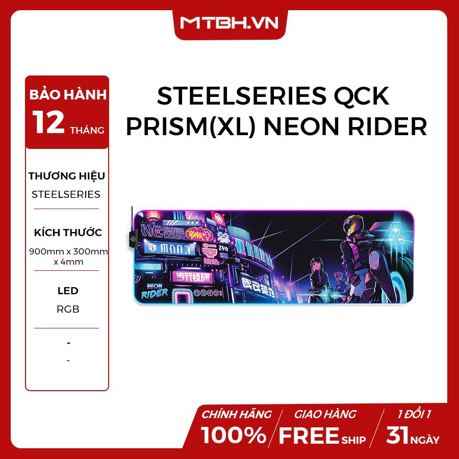 MOUSE PAD STEELSERIES QCK PRISM(XL) NEON RIDER EDITION LIMITED – Máy ...