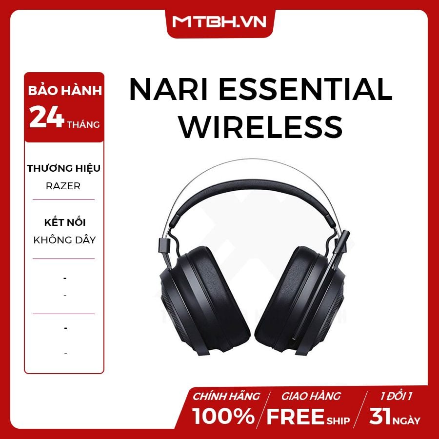 TAI NGHE RAZER NARI ESSENTIAL WIRELESS – Máy Tính Biên Hòa