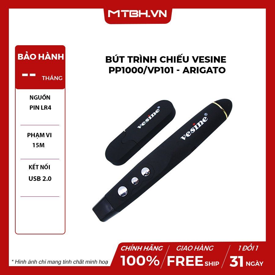 Bút trình chiếu Vesine PP1000/VP101 - ARIGATO – Máy Tính Biên Hòa