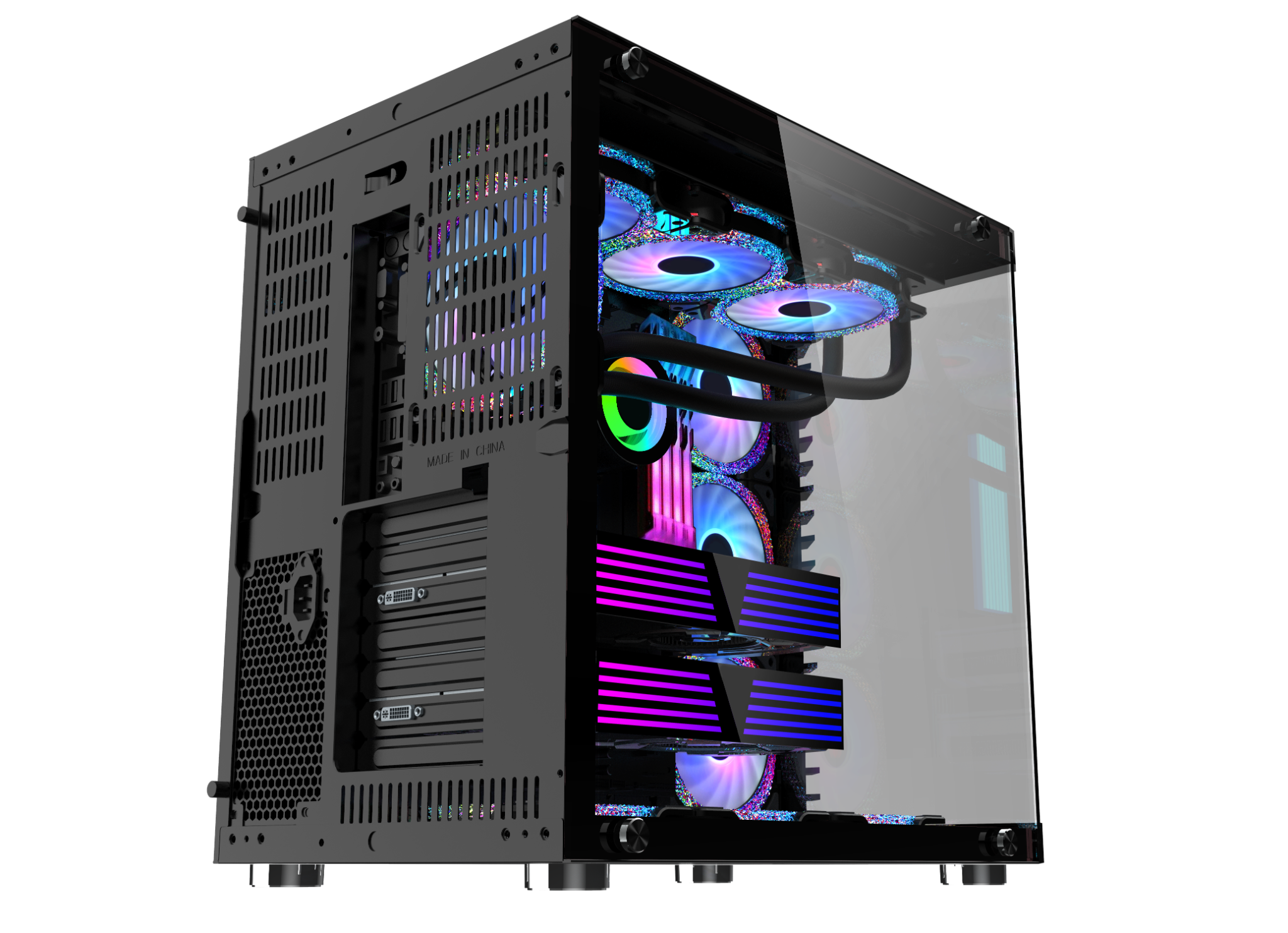 CASE MIK LV07 RGB KÍNH CƯỜNG LỰC BLACK – Máy Tính Biên Hòa