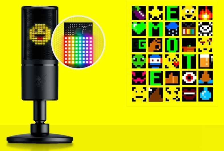 MICROPHONE Razer Seiren Emote – Microphone with Emoticons – Máy Tính ...
