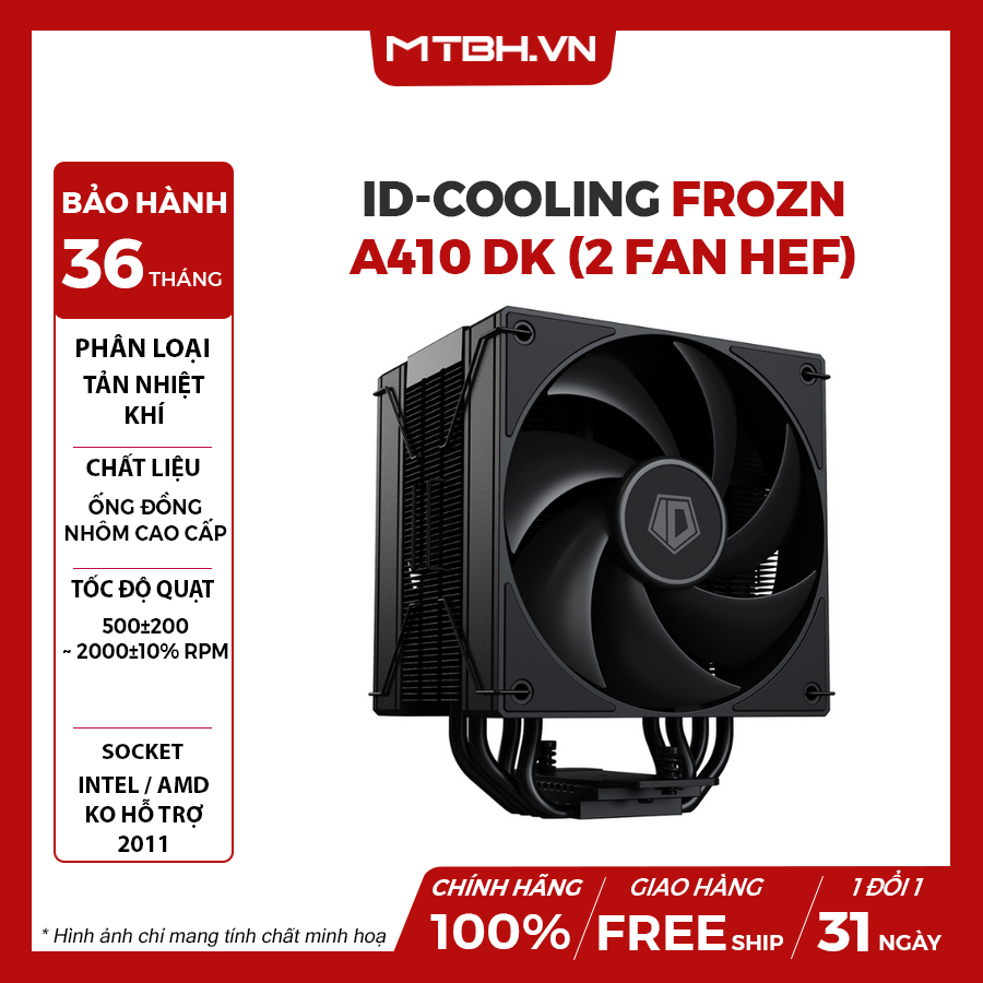 BỘ TẢN NHIỆT KHÍ CPU ID-COOLING FROZN A410 DK (2 fan HEF) – Máy Tính Biên Hòa