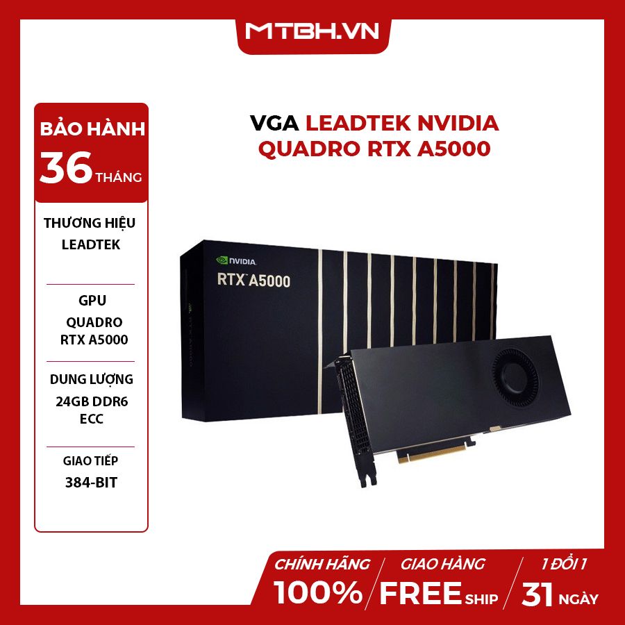 VGA Leadtek NVIDIA Quadro RTX A5000 – Máy Tính Biên Hòa