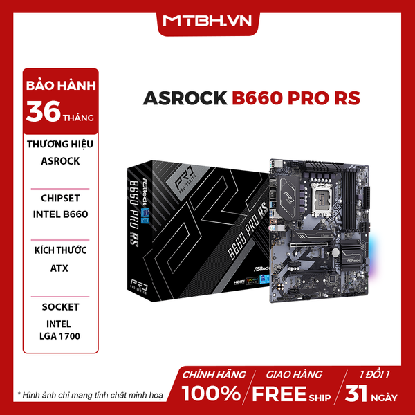 MAIN ASROCK B660 PRO RS ( LGA1700 / ATX / 4xDDR4 ) – Máy Tính Biên Hòa