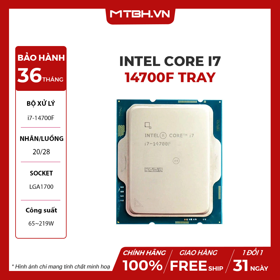 CPU Intel Core I7 14700F (Raptor Lake Refresh, LGA 1700) TRAY GEN 14 ...