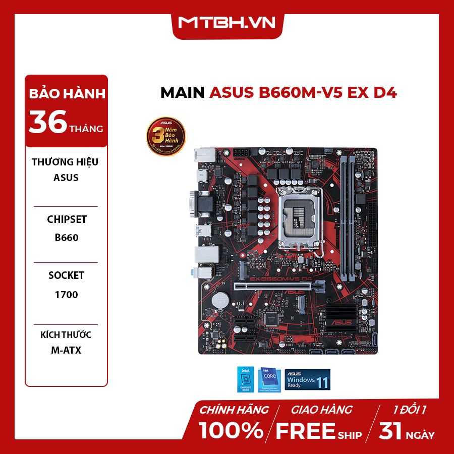 Main Asus B660M-V5 EX D4 – Máy Tính Biên Hòa