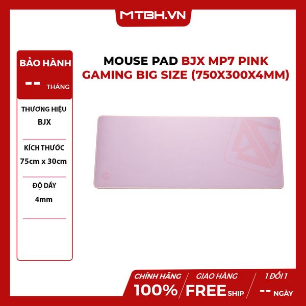 MOUSE PAD BJX MP7 PINK GAMING BIG SIZE (750X300X4MM) – Máy Tính Biên Hòa