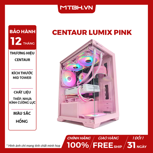 Case Centaur Lumix PINK Khung Ghép Vô Cực M-ATX, 3 Fan RGB – Máy Tính ...