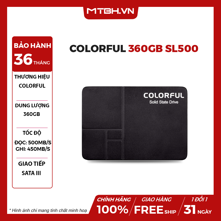 SSD Colorful 360GB SL500 2.5 inch,Sata III – Máy Tính Biên Hòa