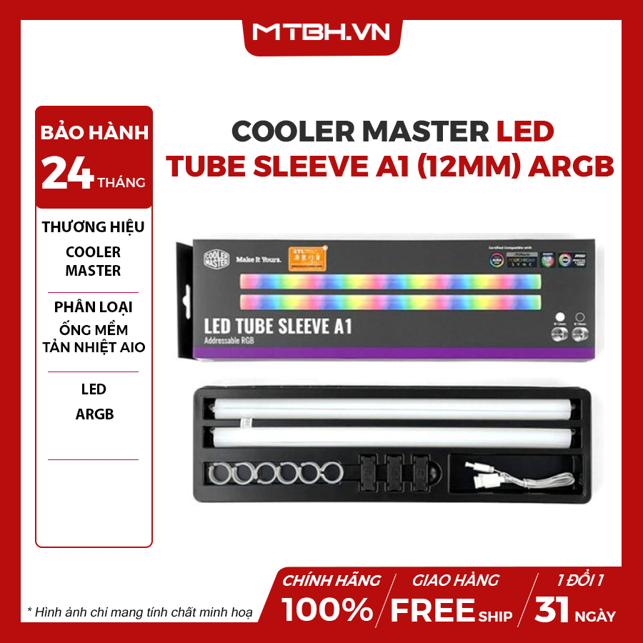 Bộ ống tản nhiệt nước Cooler Master LED Tube Sleeve A1 (12mm) ARGB ...