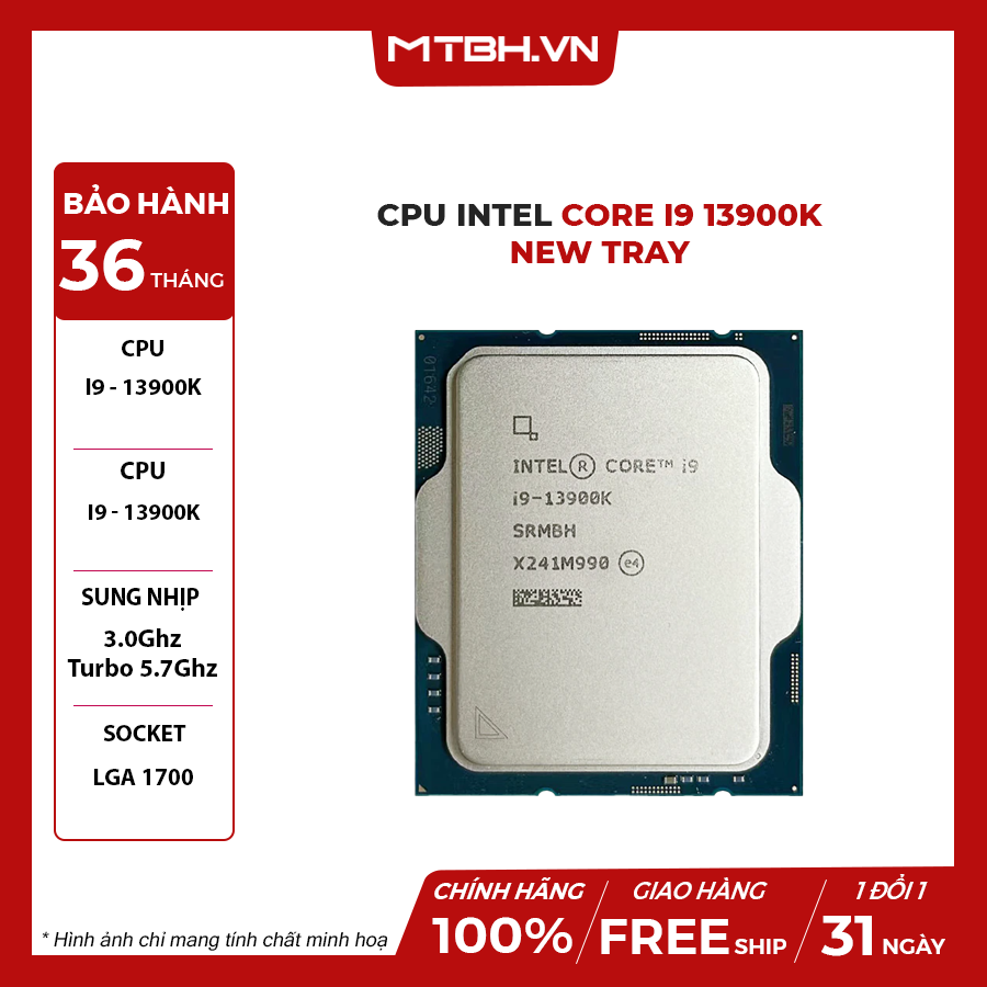CPU Intel Core i9 13900K Tray 13TH – Máy Tính Biên Hòa