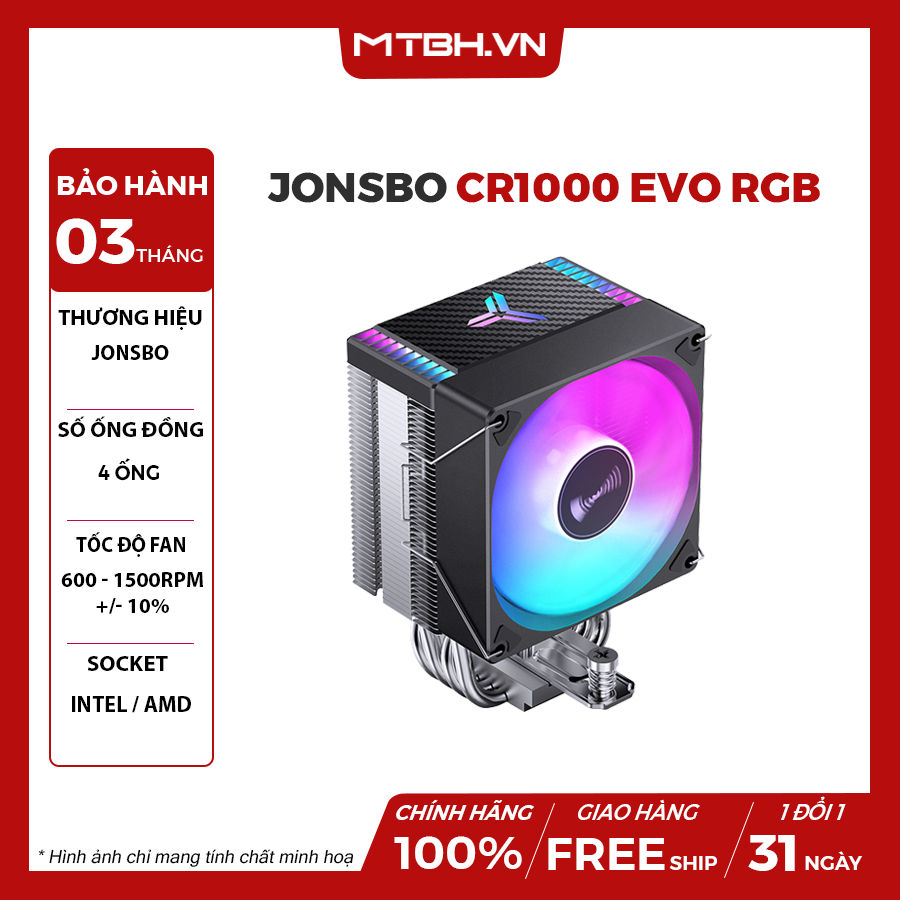 TẢN NHIỆT JONSBO CR1000 EVO RGB – Máy Tính Biên Hòa