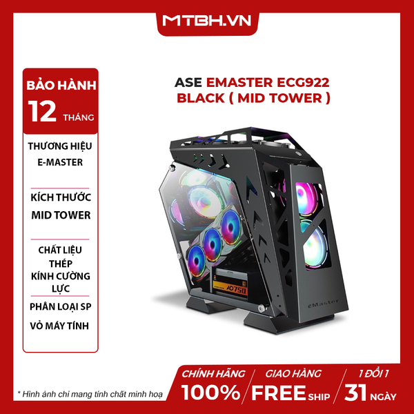 ASE EMASTER ECG922 - BLACK ( MID TOWER ) – Máy Tính Biên Hòa
