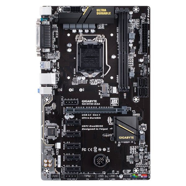 MAIN GIGA H110-D3A BTC (6 PCI+1 M2-SATA) CBH – Máy Tính Biên Hòa