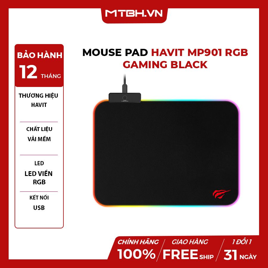 MOUSE PAD HAVIT MP901 RGB GAMING BLACK – Máy Tính Biên Hòa