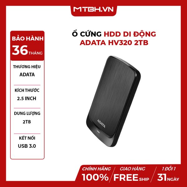 Ổ CỨNG HDD DI ĐỘNG ADATA HV320 2TB – Máy Tính Biên Hòa