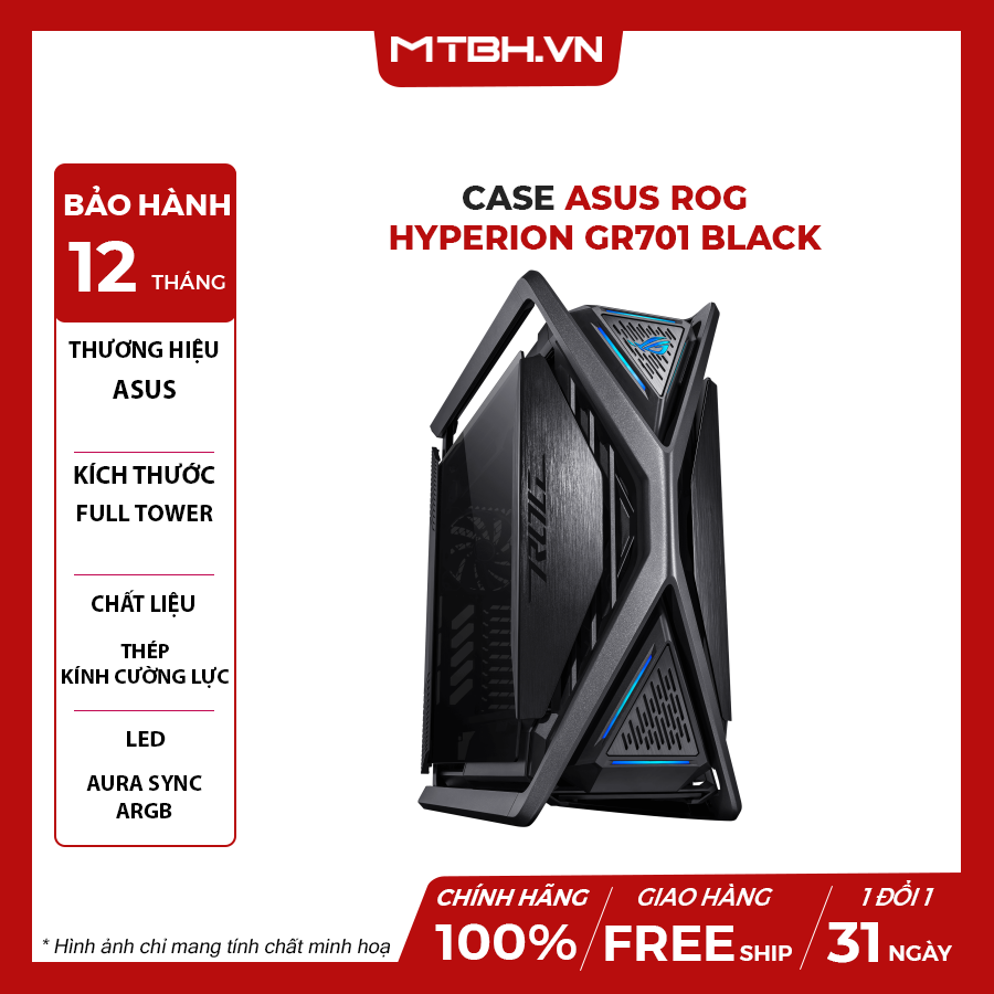 Case ASUS ROG Hyperion GR701 Black – Máy Tính Biên Hòa