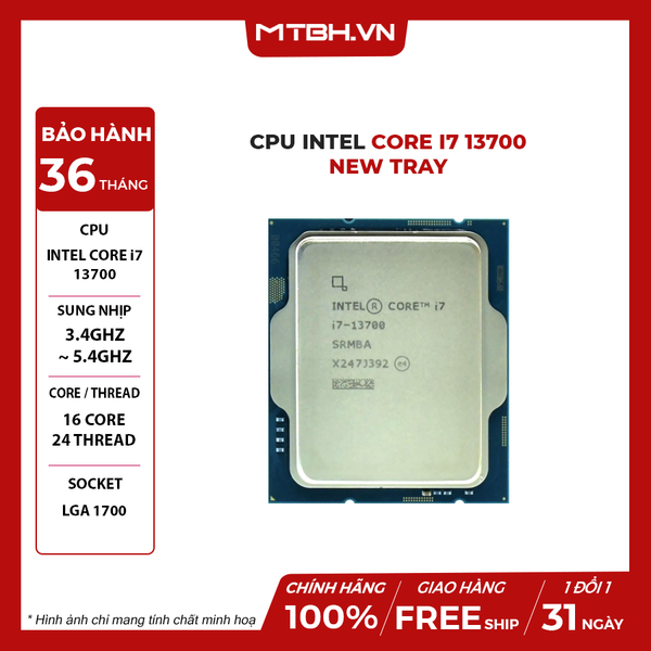 CPU Intel Core i7 13700 13TH TRAY – Máy Tính Biên Hòa