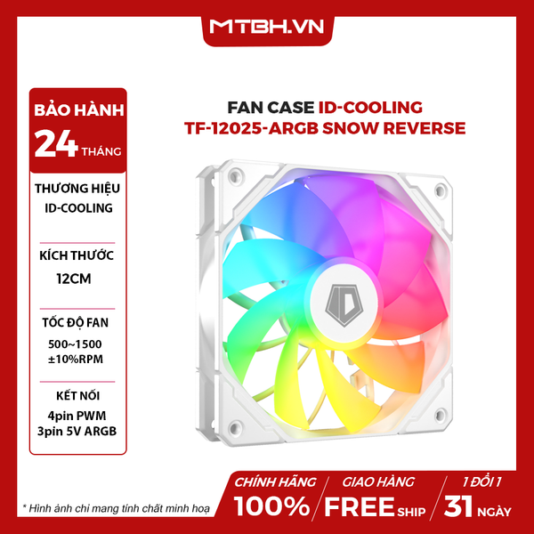 FAN CASE ID-COOLING TF-12025-ARGB SNOW REVERSE – Máy Tính Biên Hòa